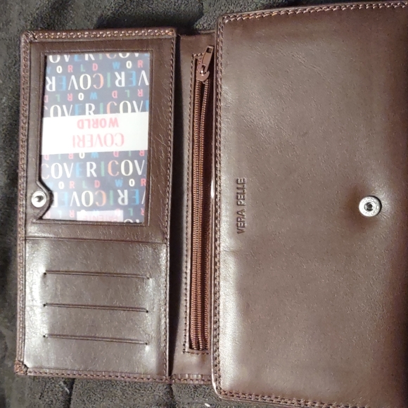 Vera Pelle | Bags | Vera Pelle Brown Wallet | Poshmark
